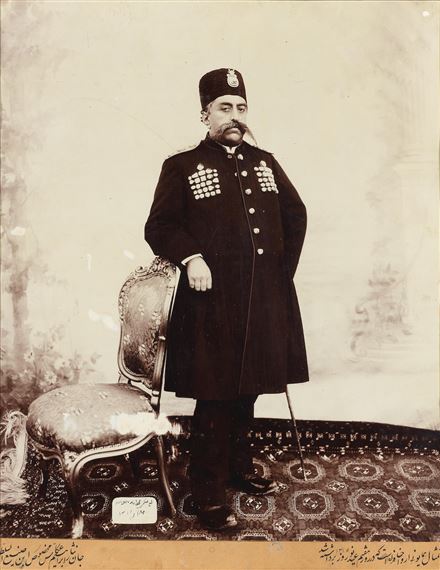 Mirza Ibrahim Khan Akasbashi | A photograph of Muzaffar al-Din Shah ...
