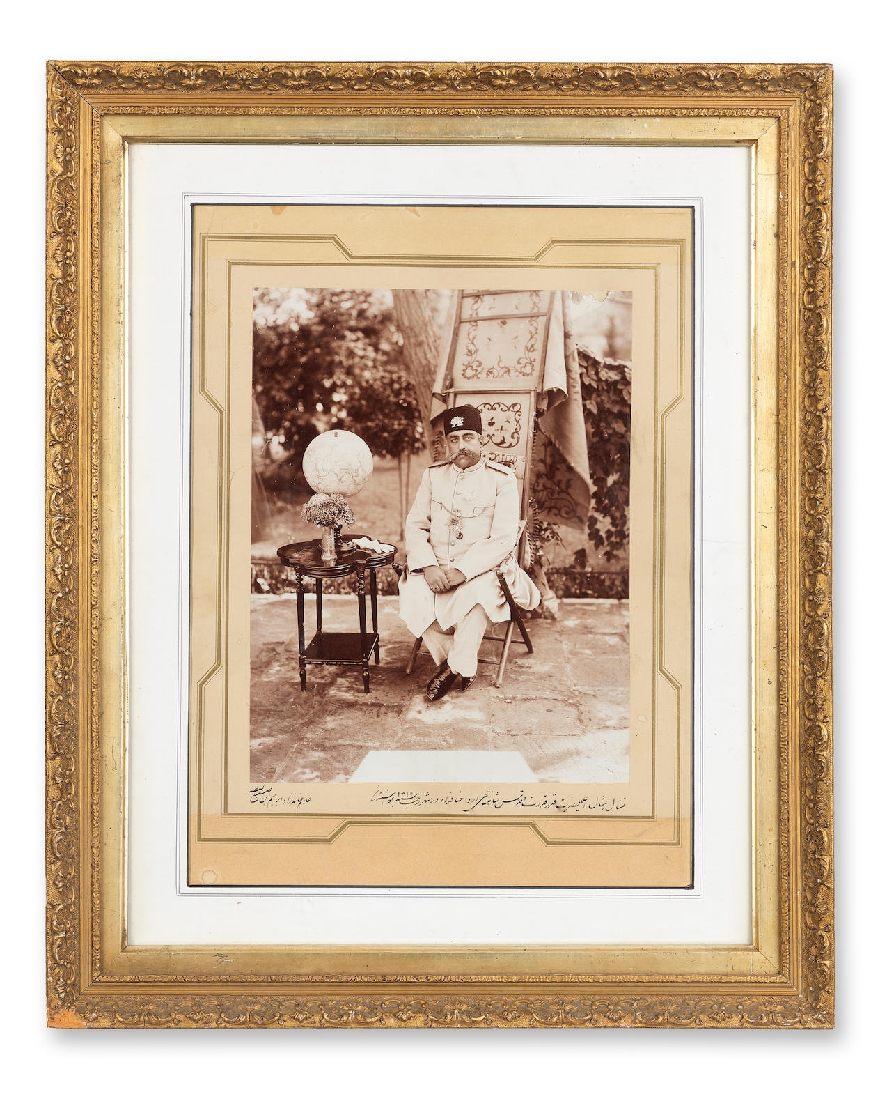 Mirza Ibrahim Khan Akasbashi | A photograph of Muzaffar al-Din Shah ...