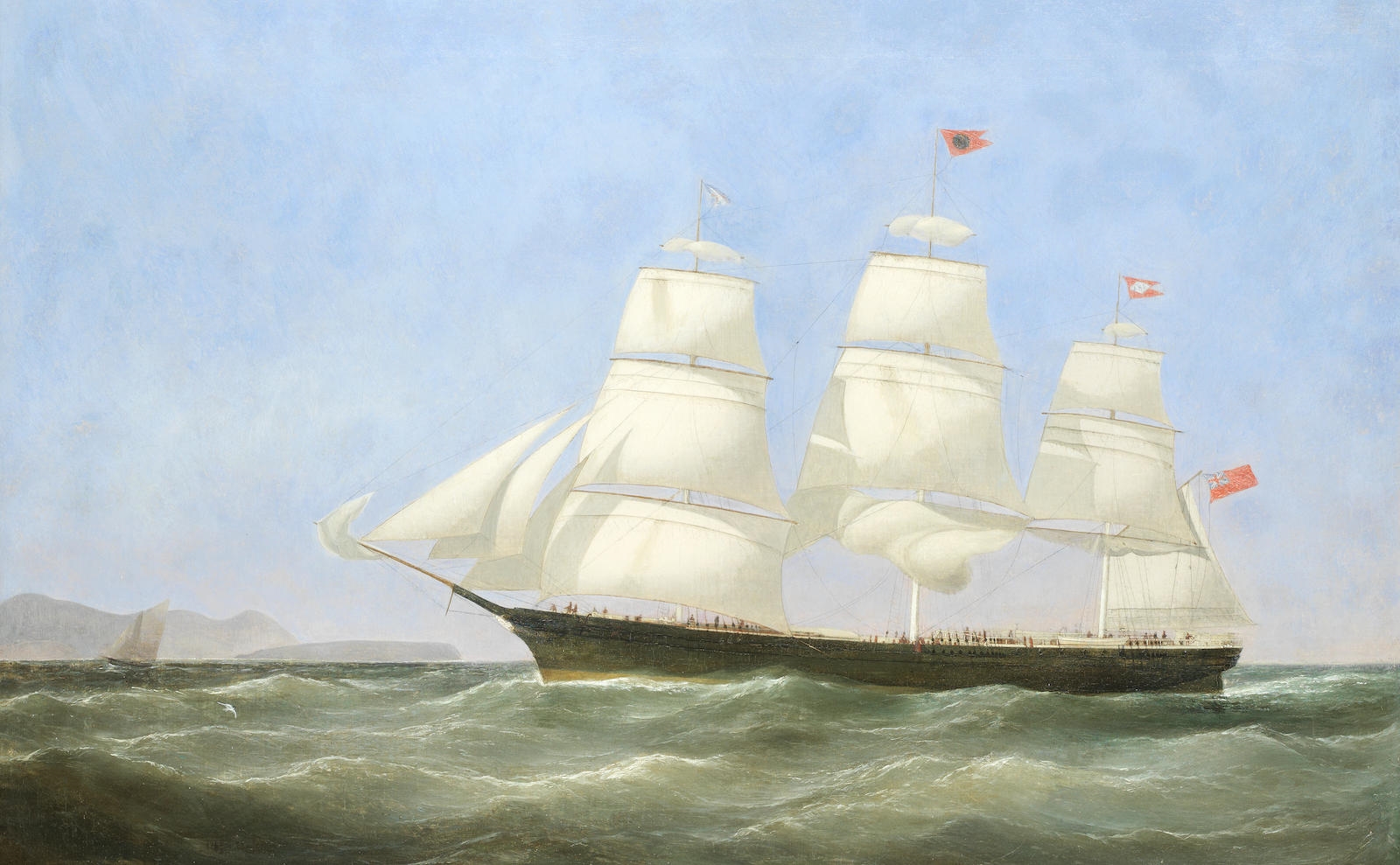 Samuel Walters | The clipper ship Lightning off the coast | MutualArt