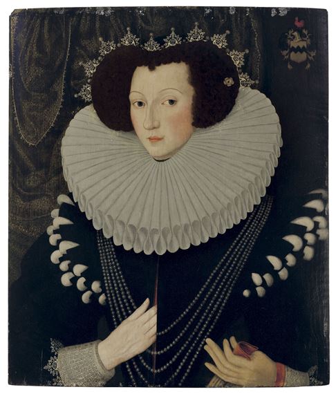 Sir William Segar | Portrait of a lady of the Vavasour family, half ...