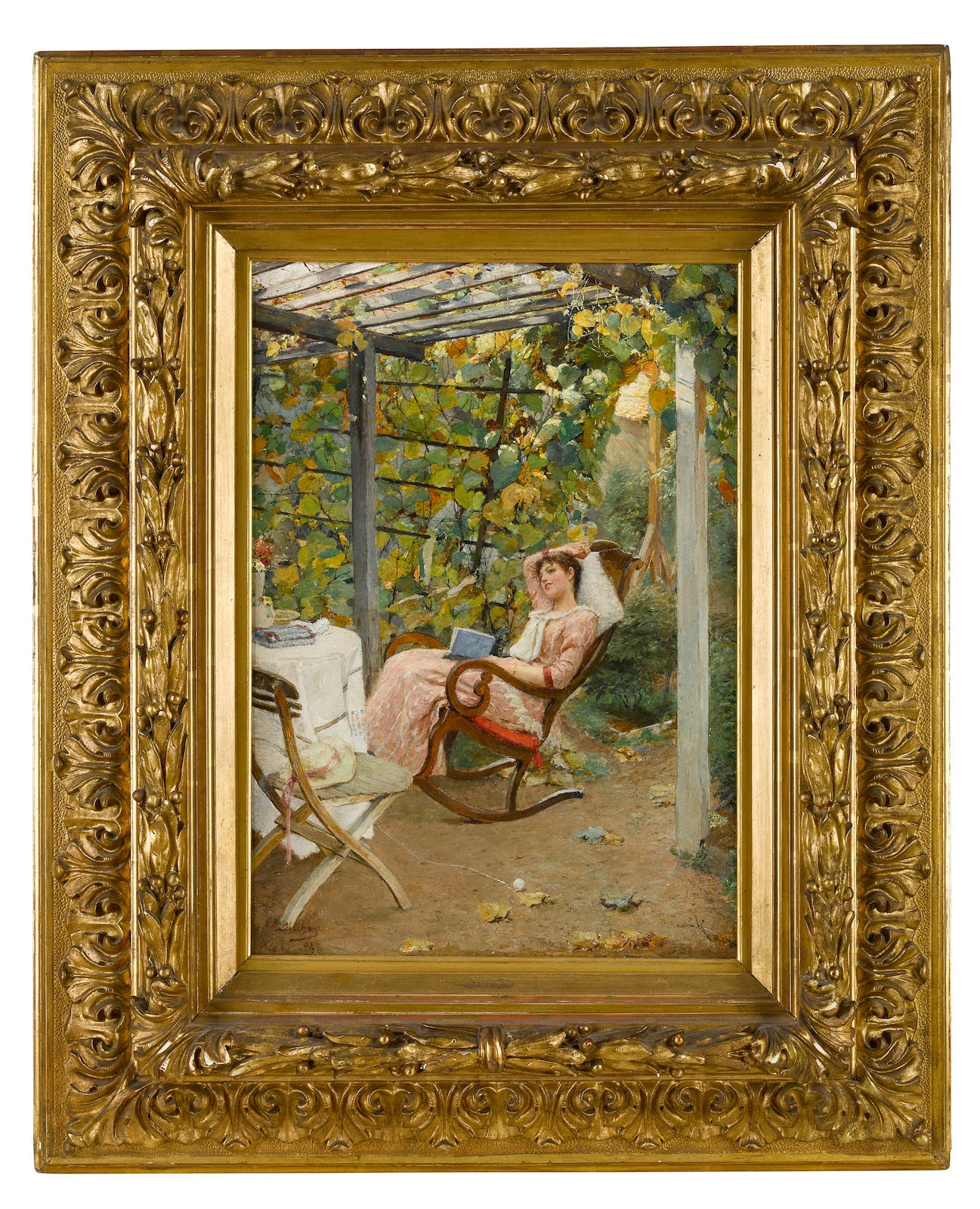 Oscar Bluhm | Under the pergola | MutualArt