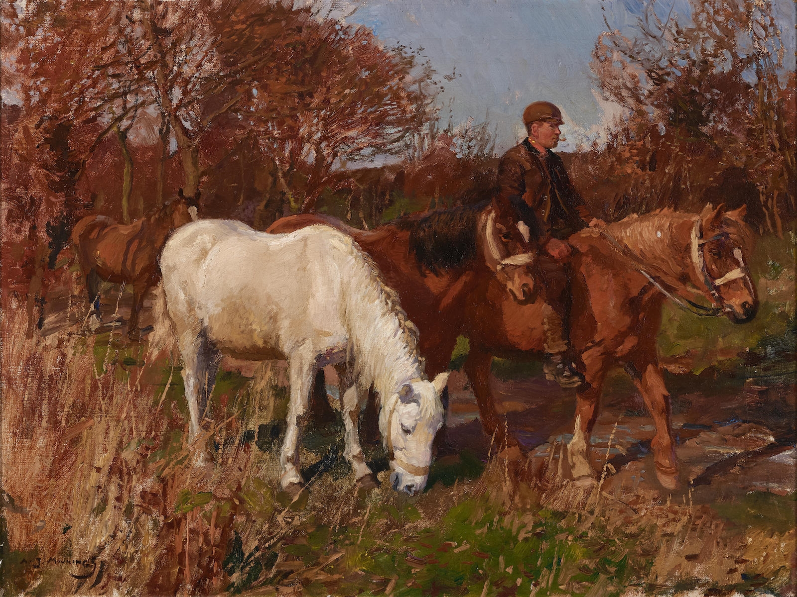Sir Alfred James Munnings | Fred Gray - leading home | MutualArt