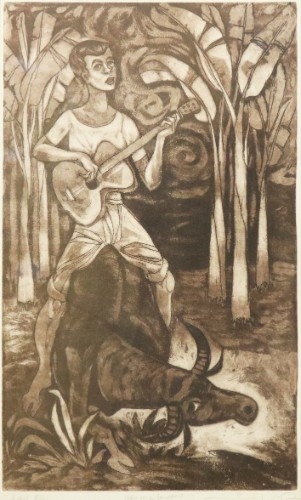 Manuel Rodriguez Sr. | Boy on a Carabao | MutualArt