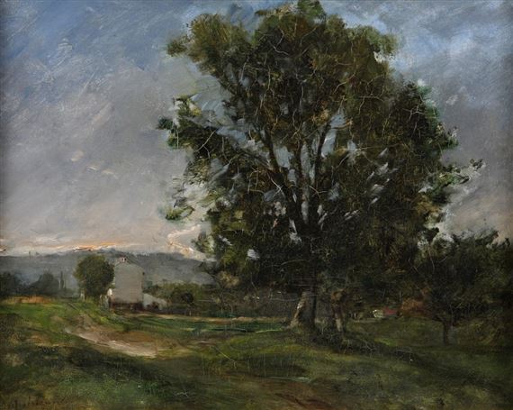 Marie-Ferdinand Jacomin | Paysage aux grands arbres | MutualArt