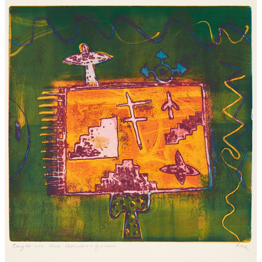 Barbara Rae | EAGLE IN THE CLOUDS, GREEN (2000) | MutualArt