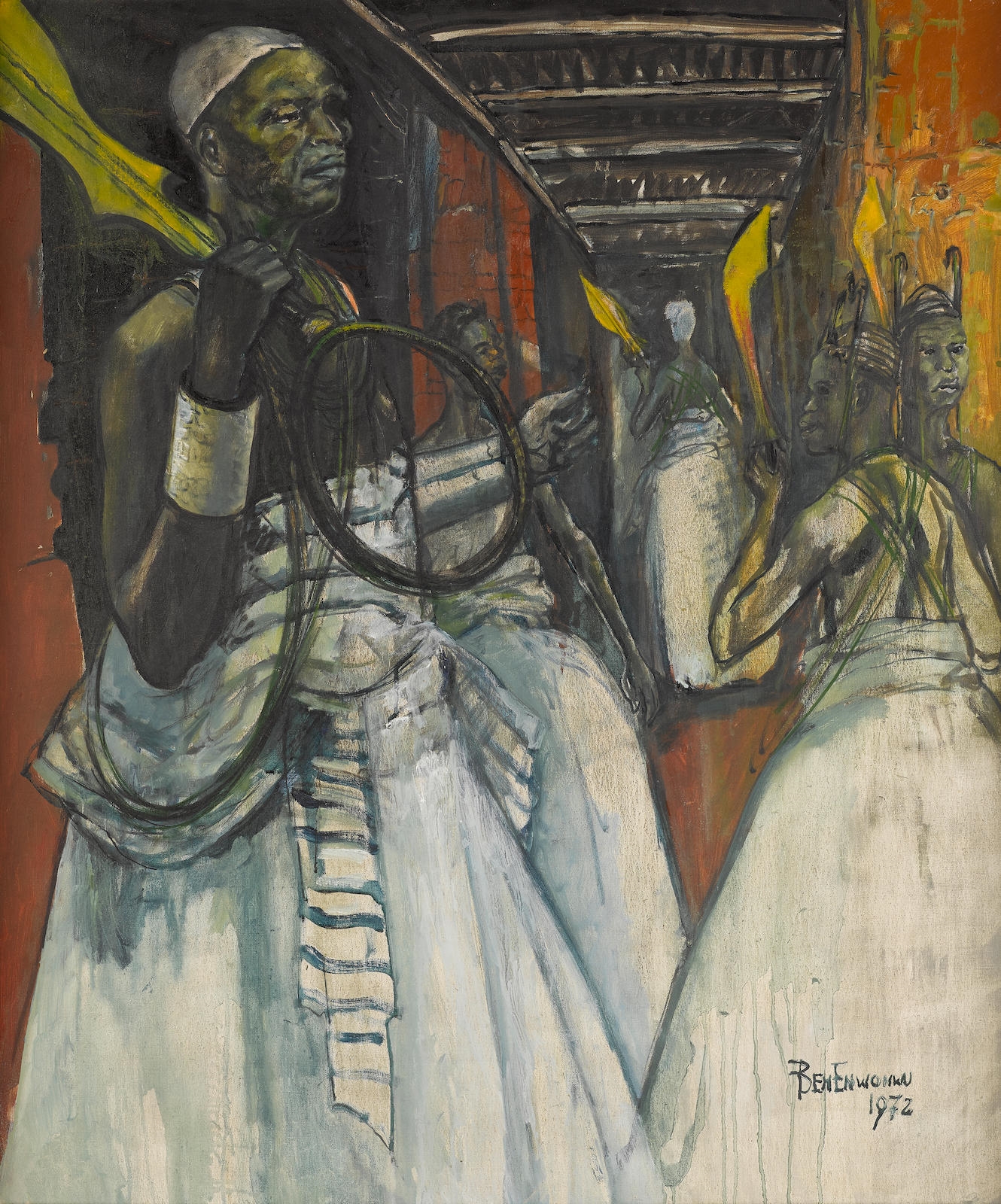 Ben Enwonwu | Three Biafran Children | MutualArt
