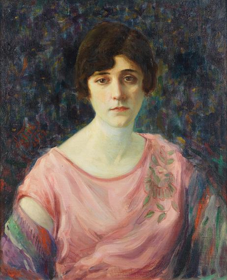 Khalil Saleeby | Lady in a Flowing Gown | MutualArt