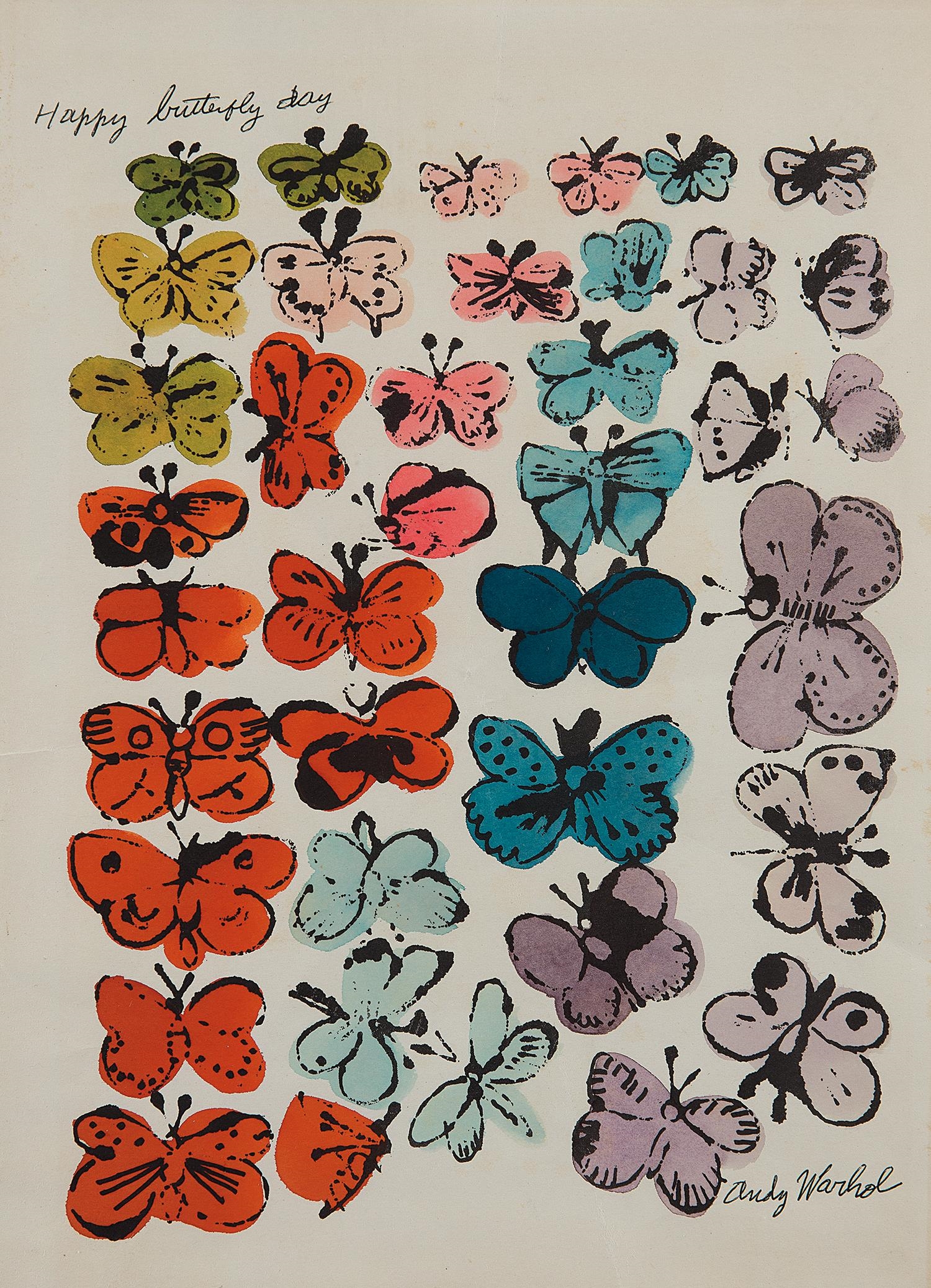 Andy Warhol | Happy Butterfly Day (1955) | MutualArt