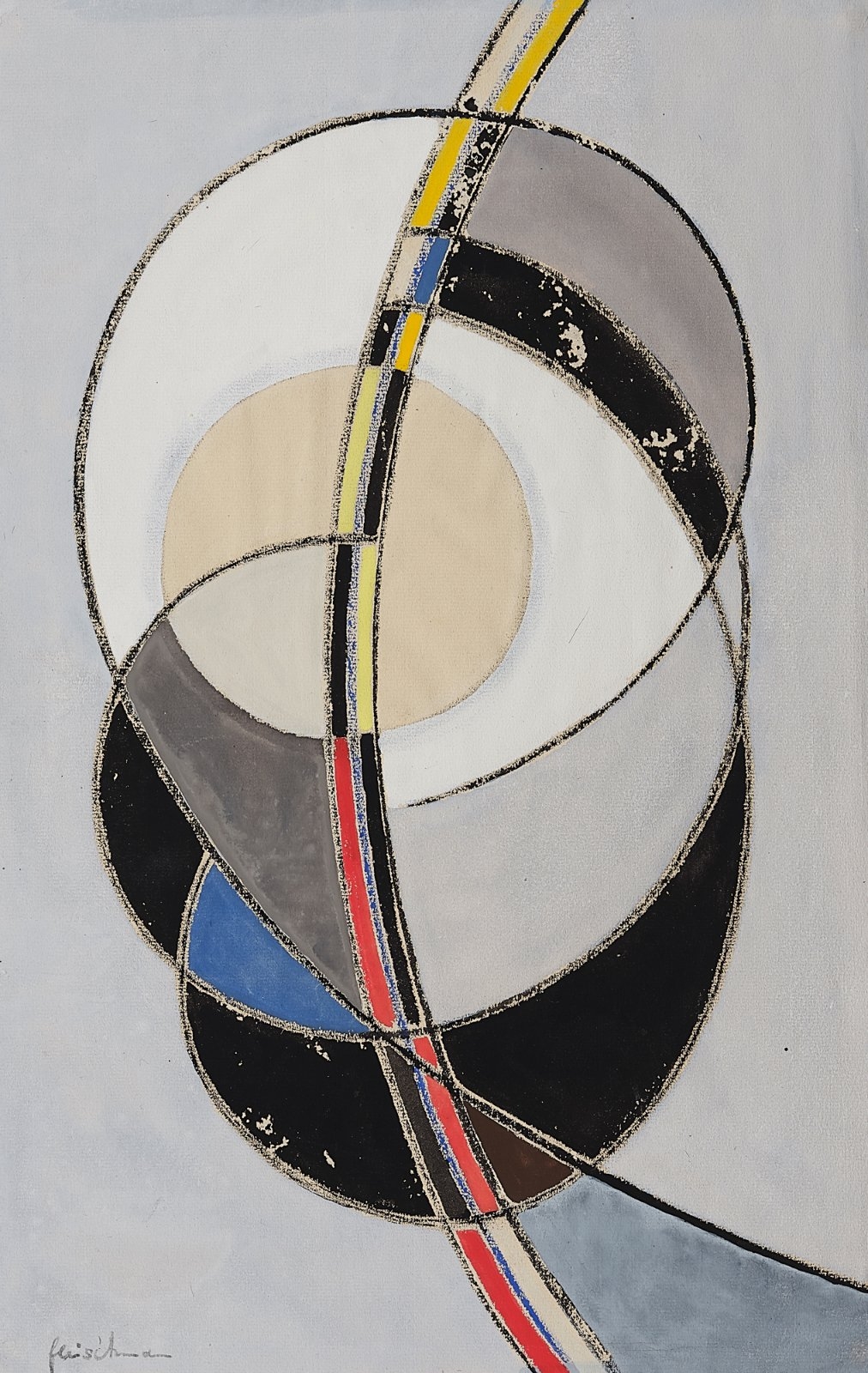 Adolf Richard Fleischmann | Composition elliptique (Circa 1949) | MutualArt