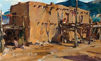 Nicolai Fechin | TAOS PUEBLO HOUSE | MutualArt