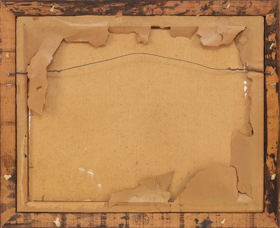 Richard Logsdon | A chair and a blanket chest by a barn door | MutualArt