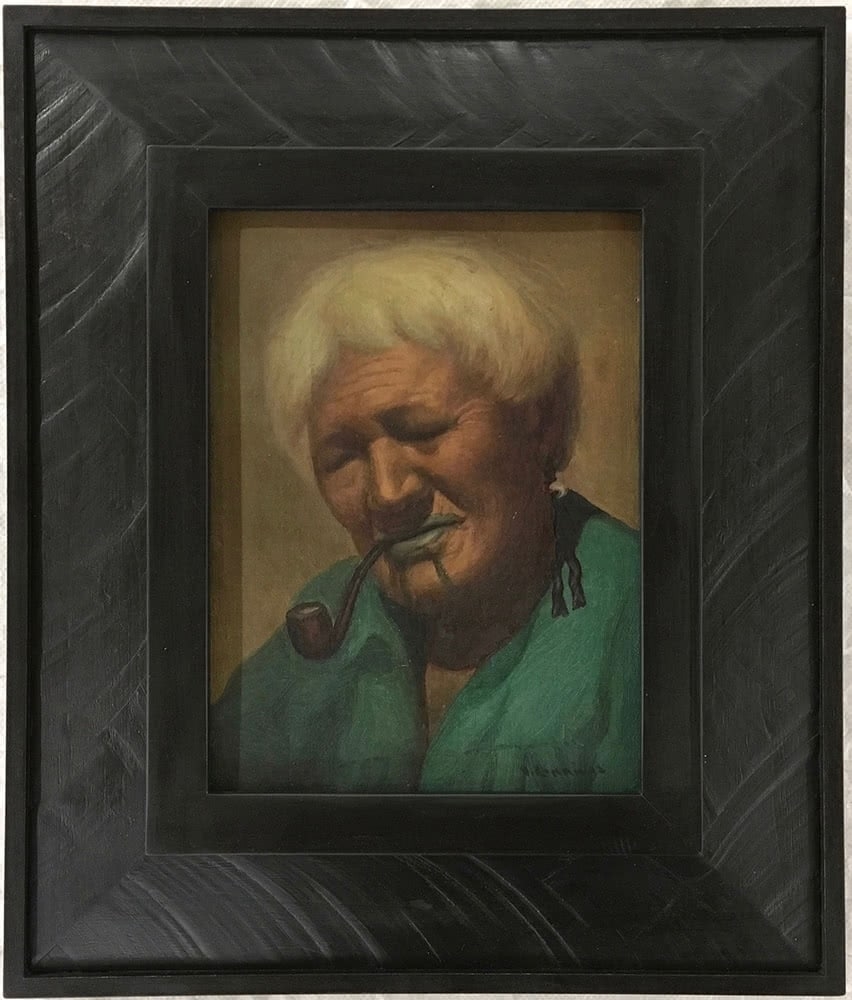 Vera Cummings | Maori Elder with Pipe and Moko | MutualArt