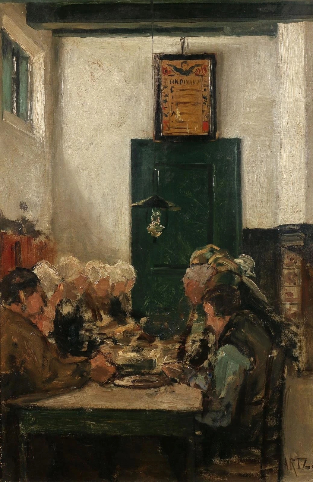 David Adolph Constant Artz | Mother with children and a lamb | MutualArt