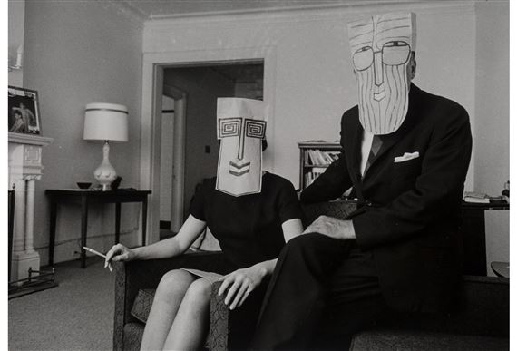 Inge Morath | Untitled from The Mask Series with Saul Steinberg | MutualArt