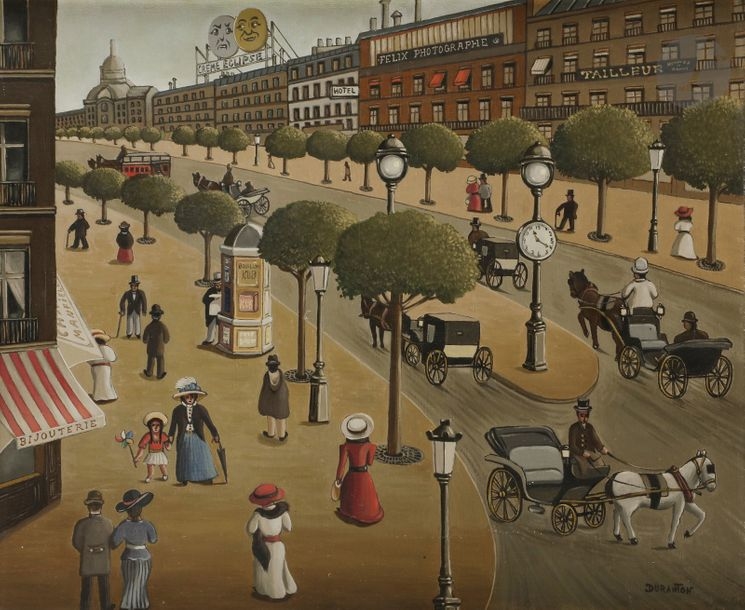 Andre Duranton | Paris, boulevard animée | MutualArt