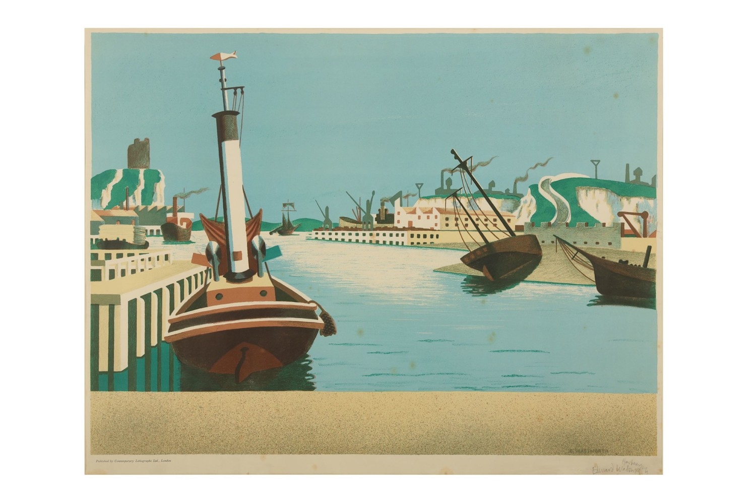 Edward Wadsworth | Imaginary Harbour | MutualArt