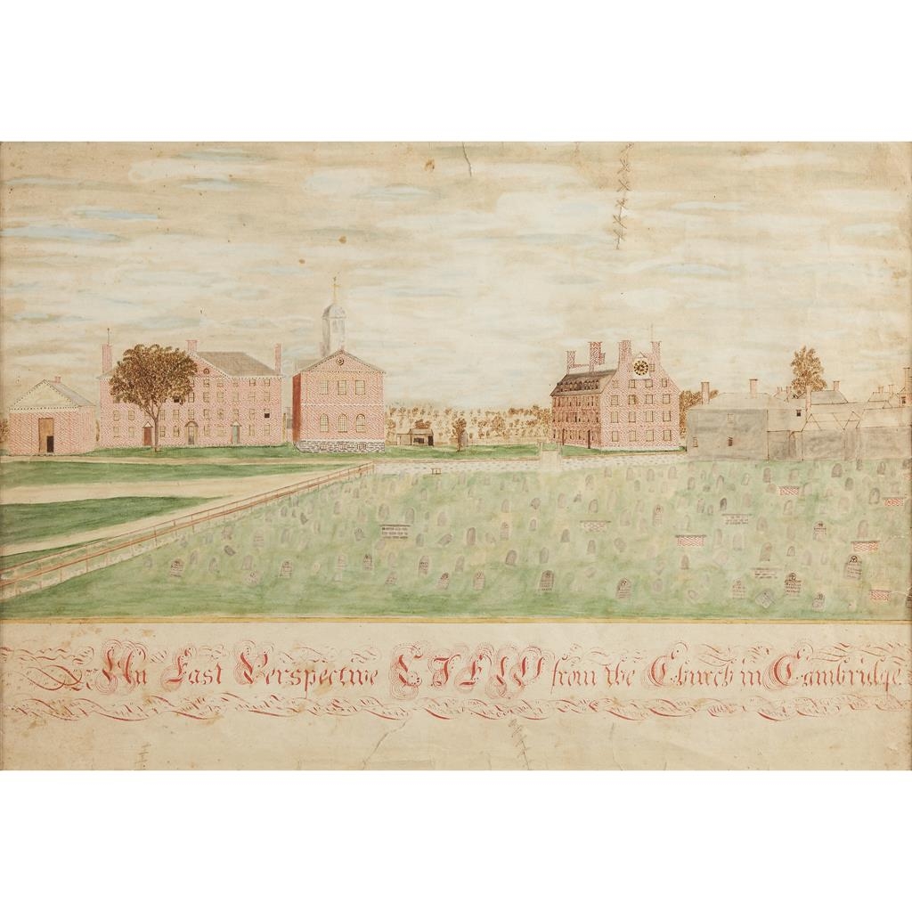 William Lovett | The earliest known hand-drawn view of Harvard College ...