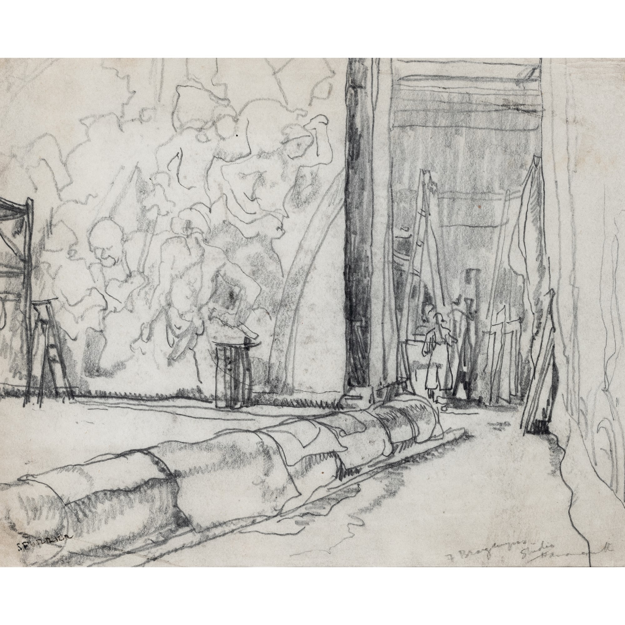 Steven Spurrier | MURAL CARTOON - FRANK BRANGWYN'S STUDIO, HAMMERSMITH ...