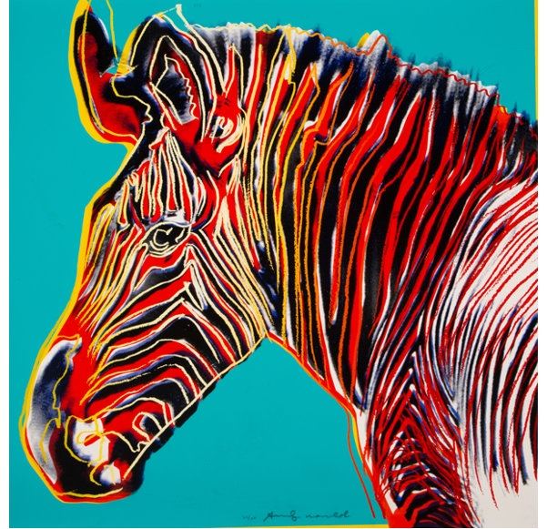 Andy Warhol | Grevy's Zebra, from Endangered Species (1983) | MutualArt