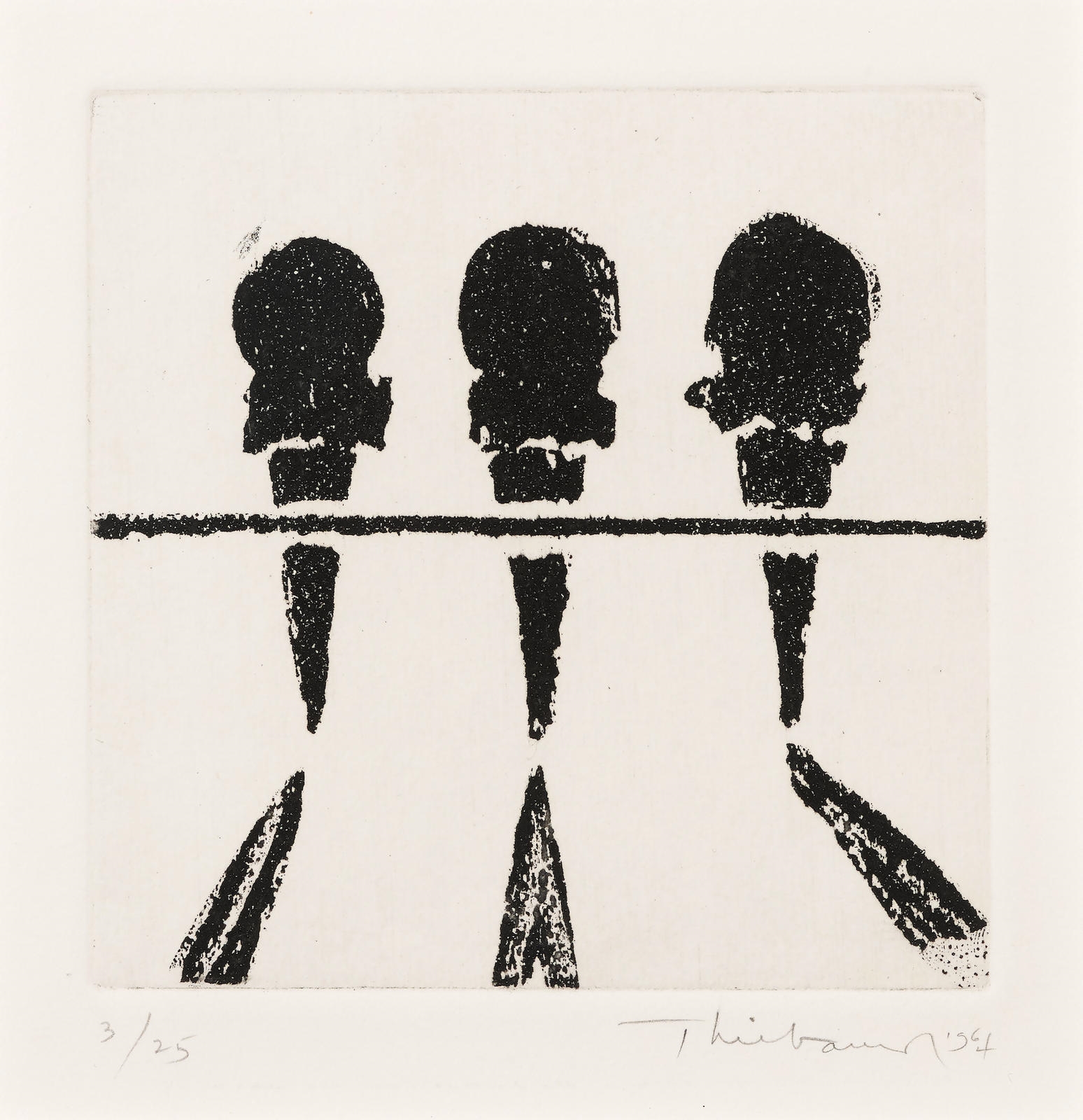Wayne Thiebaud | Three Ice Cream Cones (1964) | MutualArt