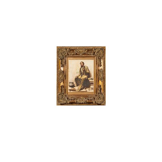 Carl Moon | 2 Works: Pesothlanny, Medicine Chief; Gray Hawk | MutualArt