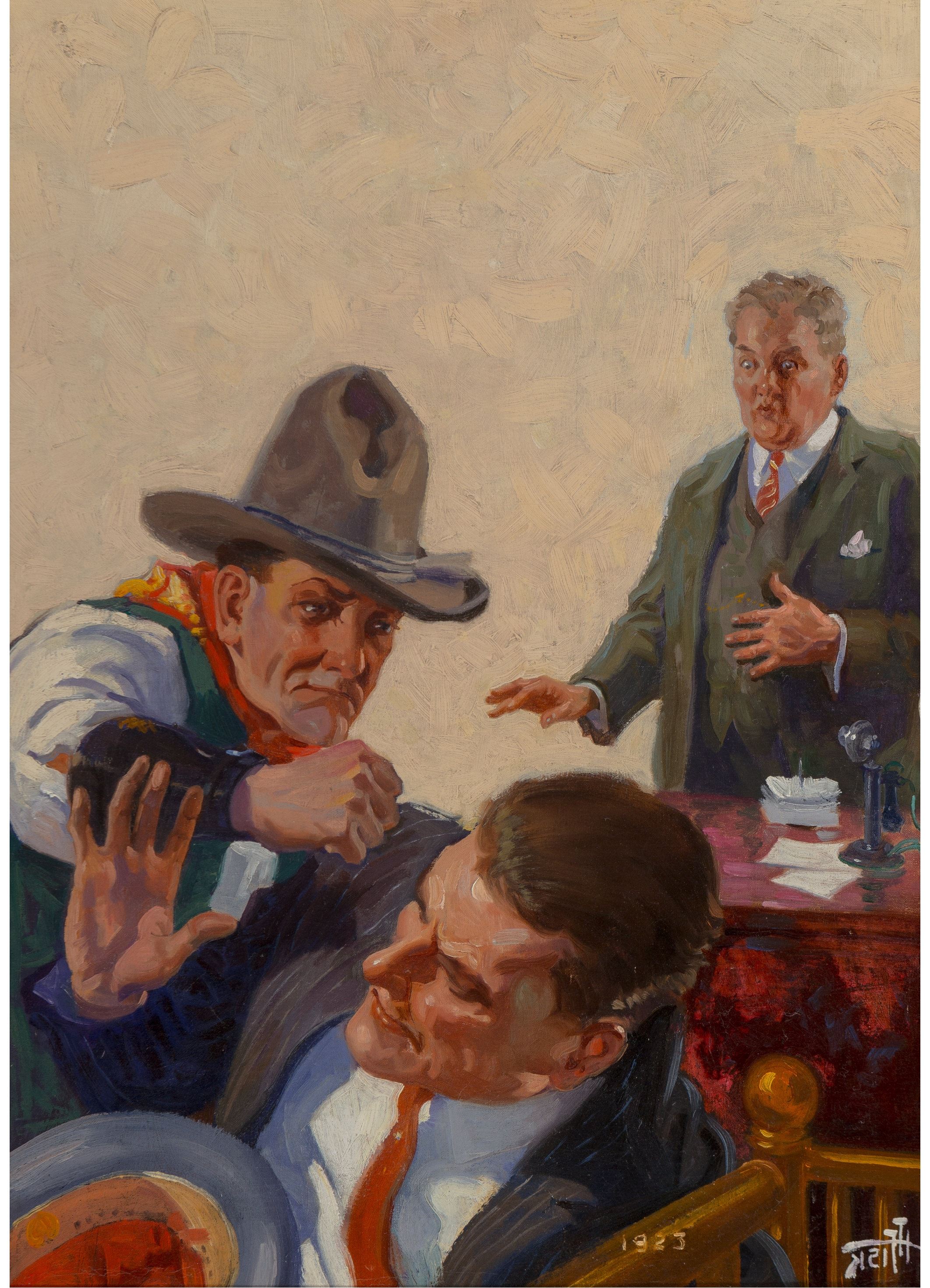 Harry T. Fisk | Bank Robbery, probable magazine cover, 1923 (1923 ...