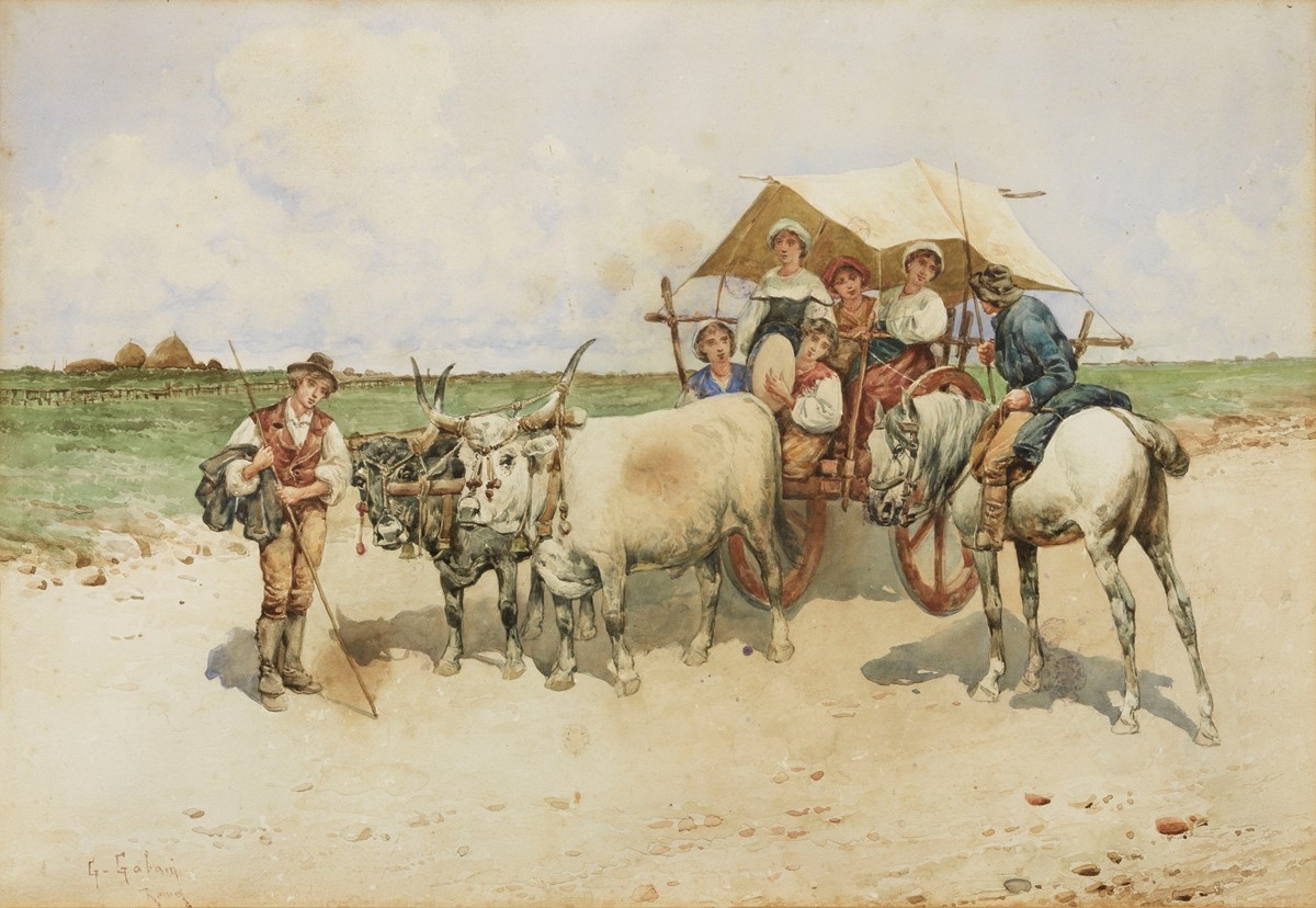 Giuseppe Gabani | Sulla via per la festa | MutualArt