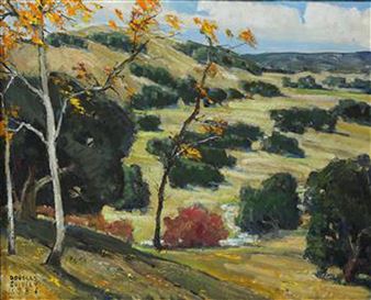 Douglas Shively | Shoreline with eucalyptus (1929) | MutualArt