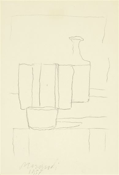 Giorgio Morandi | potted flowers | MutualArt