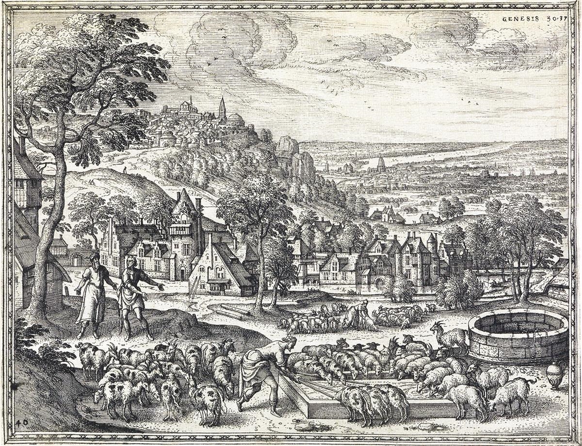 Pieter van der Borcht | Jacob Arranging Drinking Troughs (1582) | MutualArt