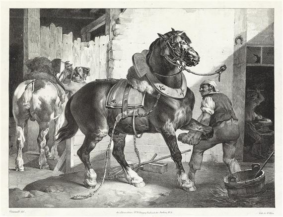Jean Louis André Théodore Géricault | A French Farrier (1821) | MutualArt