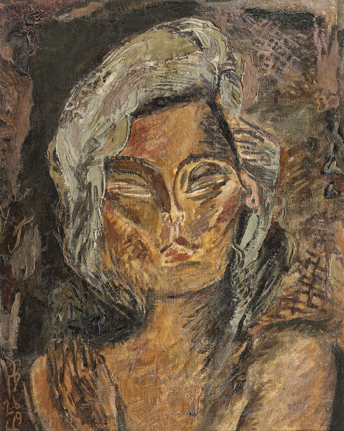 Horia Bernea | Portret de femeie - Dodi (1966) | MutualArt