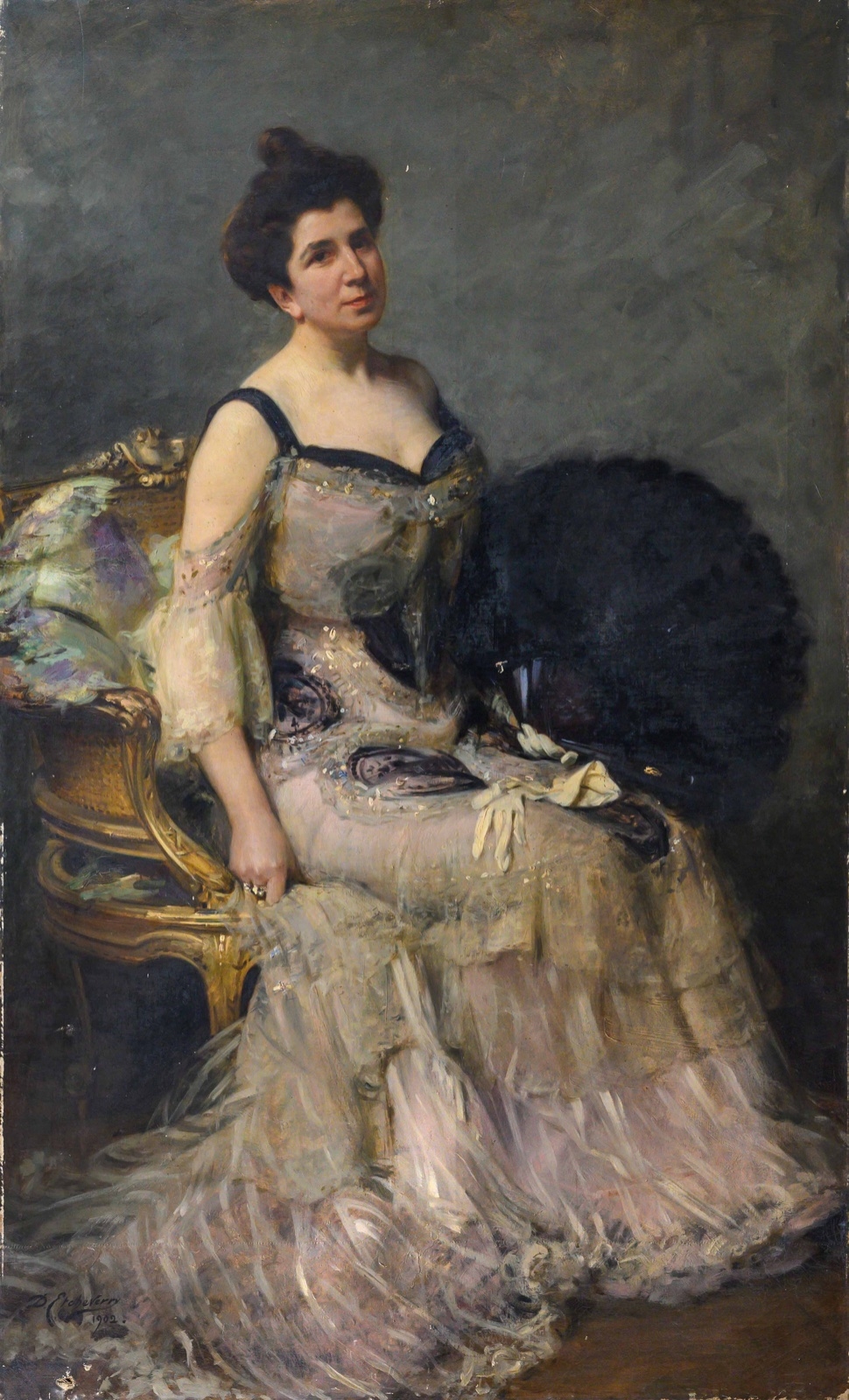 Hubert-Denis Etcheverry | Portrait d’une dame de qualité (1902) | MutualArt