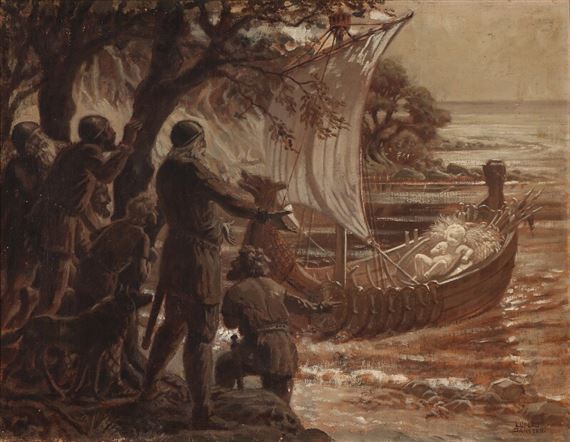 Luplau Janssen | “Kong Skjold kommer til Danmark” King Skjold arrives ...