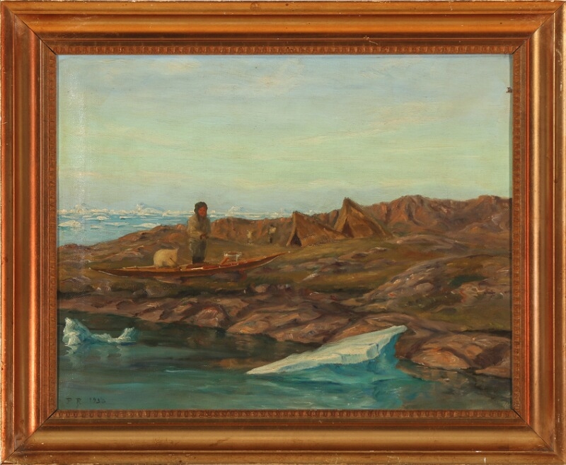 Peter Rosing | Coastal view from Greenland with sealers | MutualArt