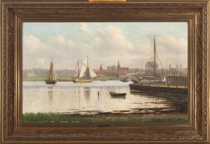 Christian Bernard Severin Berthelsen | View from Svendborg harbour with ...