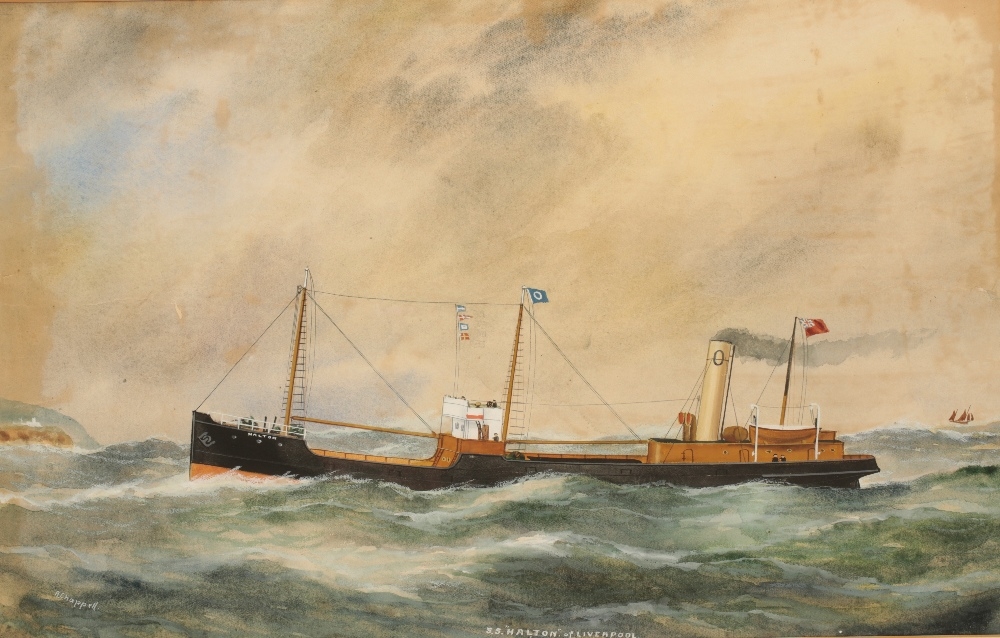 Reuben Chappell | A ship's portrait 'S.S. Halton' | MutualArt