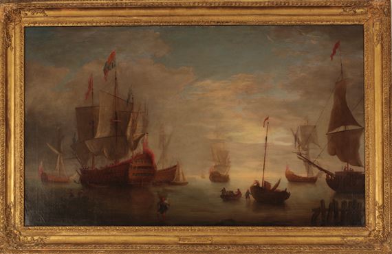 Peter Monamy | The Royal George and other shipping in coastal waters at ...