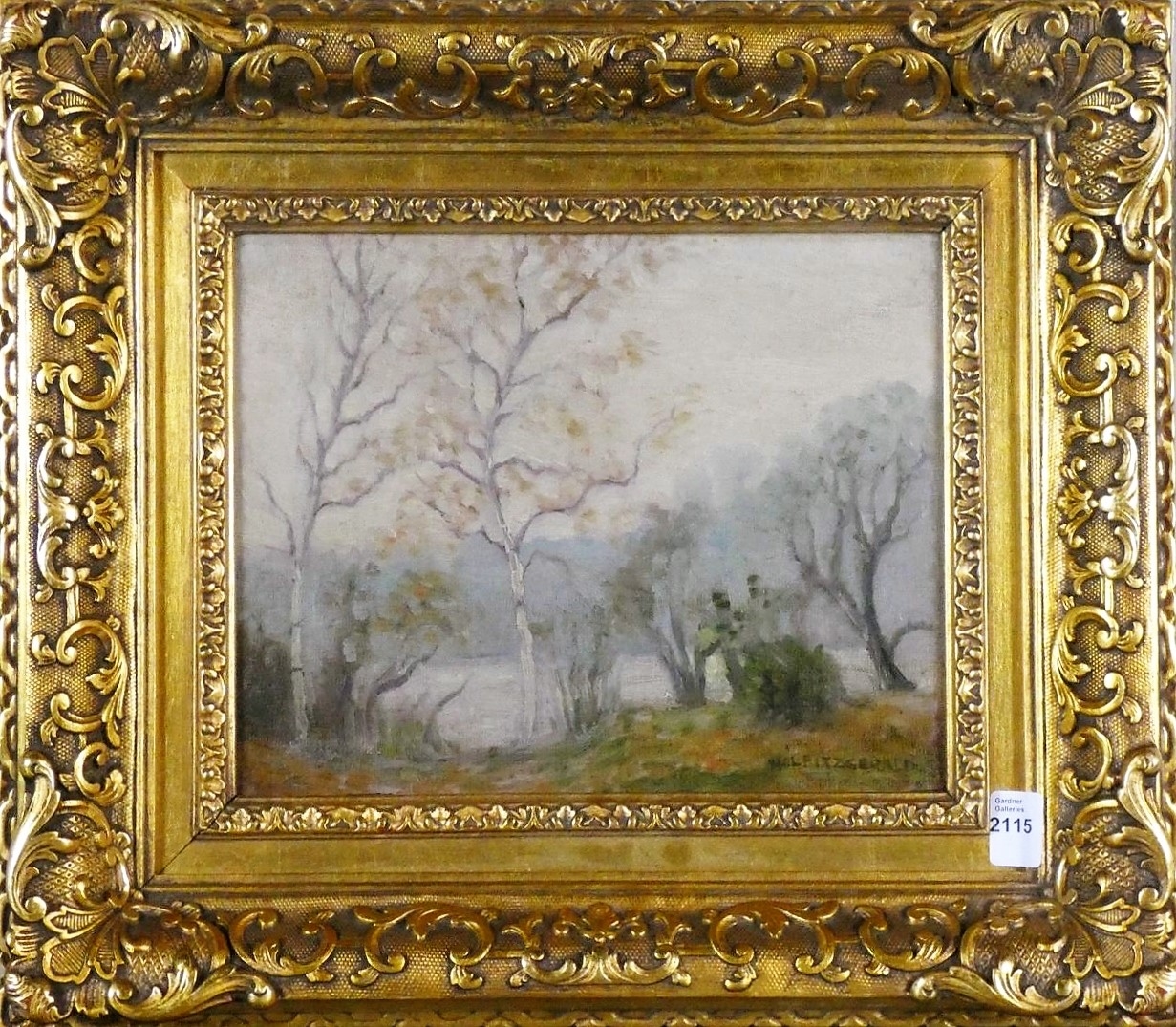 Lionel LeMoine FitzGerald | Untitled: Landscape View with River in the ...