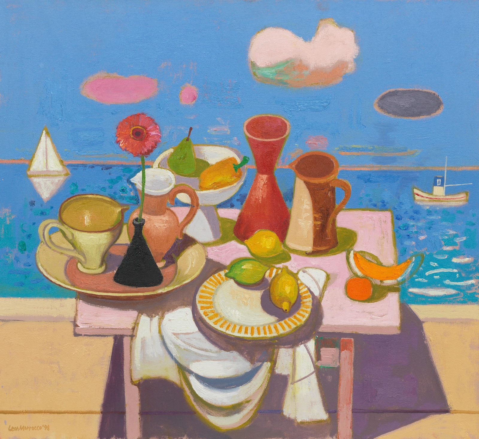 Leon Francesco Morrocco | Still Life on a Beach Patio | MutualArt