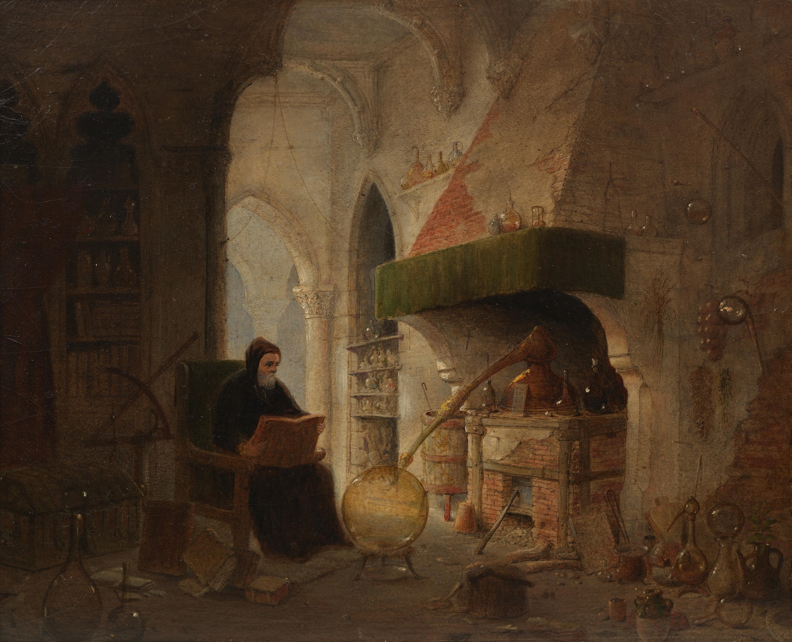 James Nasmyth | The Alchemist (1861) | MutualArt