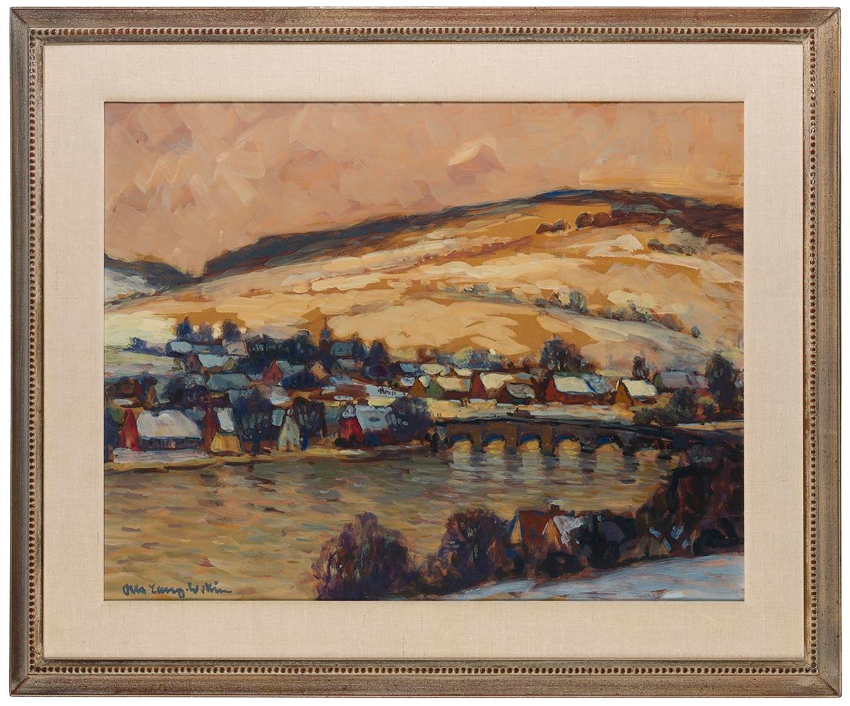 Otto Lang-Wollin | Village scene | MutualArt