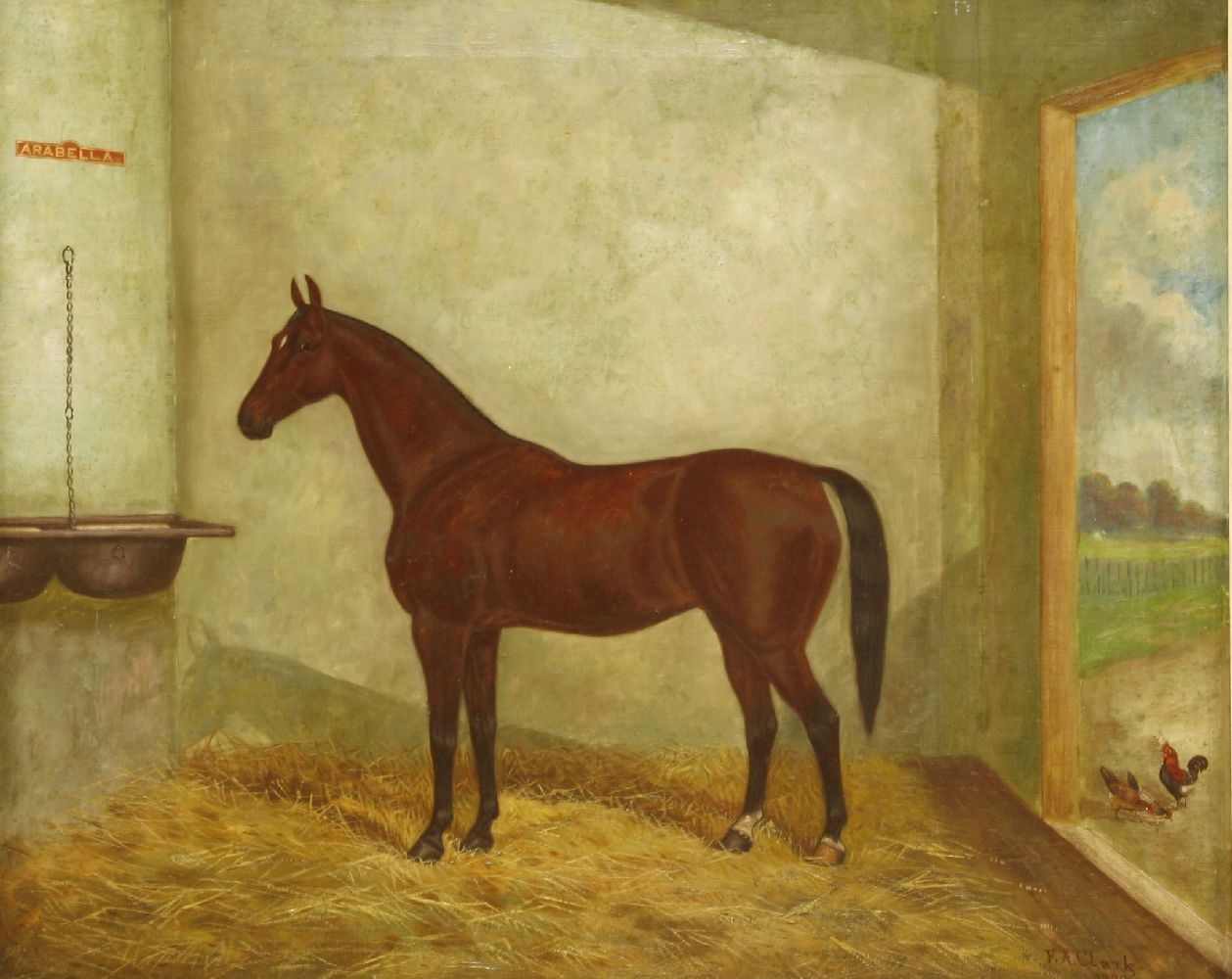Albert Clark | Arabella, Horse in a Loose Box (1909) | MutualArt