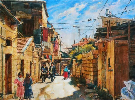 Itshak Holtz | Old city street | MutualArt