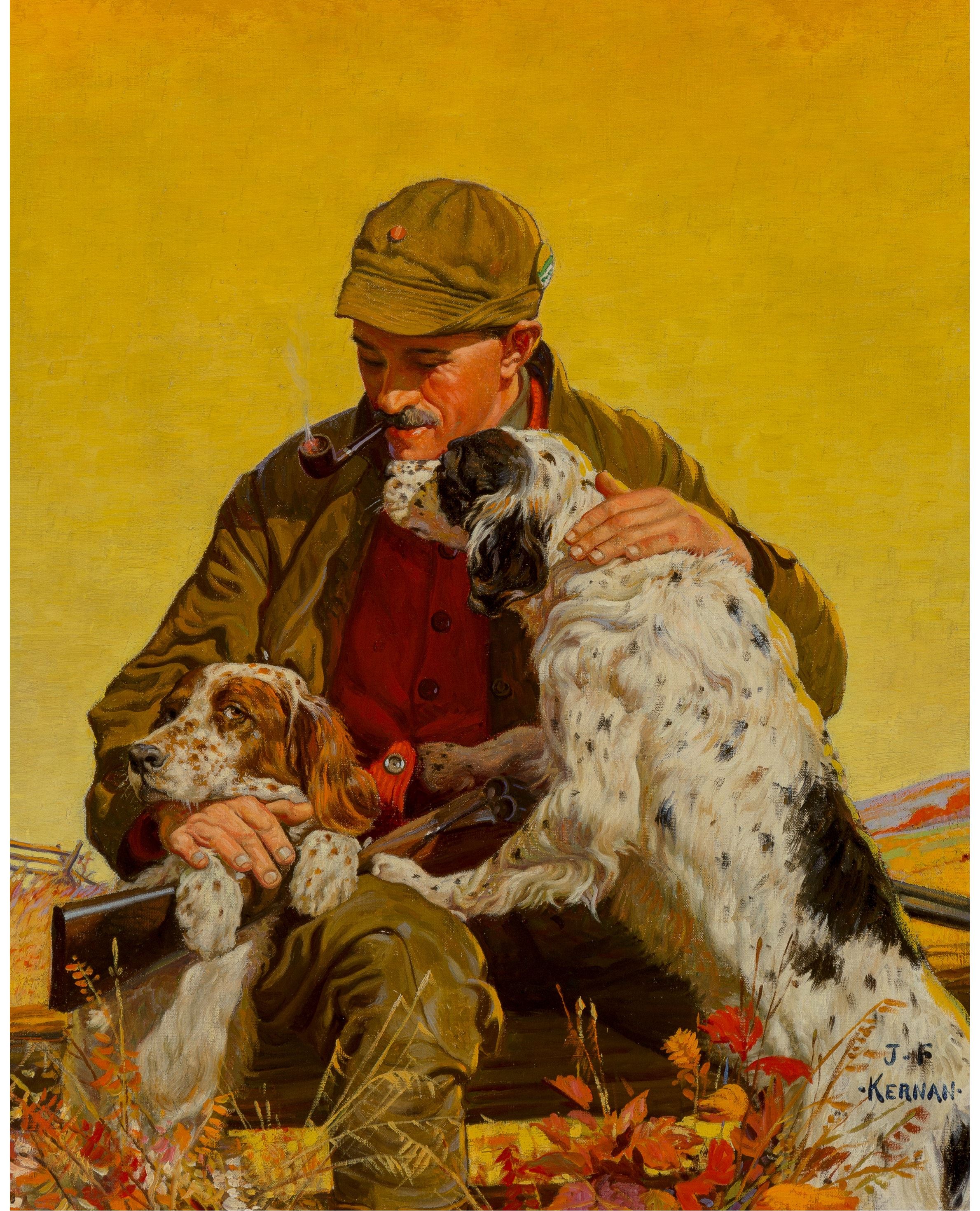 Joseph Francis Kernan | Hunter with Dogs, Outdoor Life Magazine cover ...