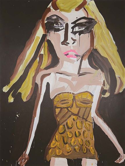 Katherine Bernhardt | Kate Moss with Versacci Dress (2007) | MutualArt