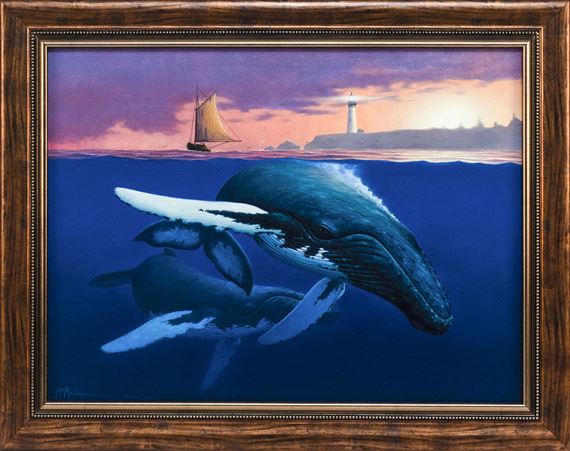 Don McMichael | Silent Running, depicting a pair of humpback whales ...