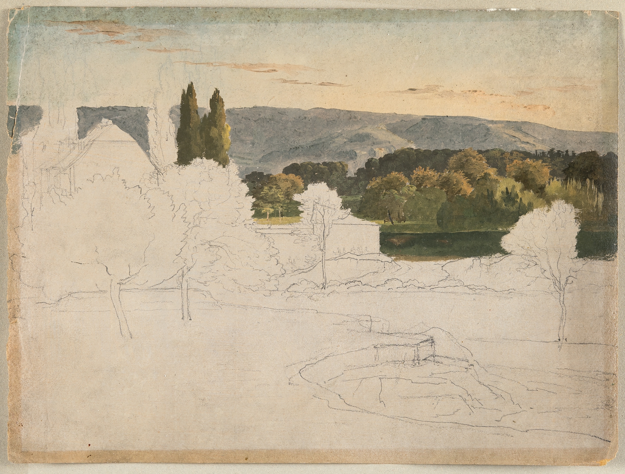 Friedrich Salathé | Pencil and oil on paper (1822) | MutualArt