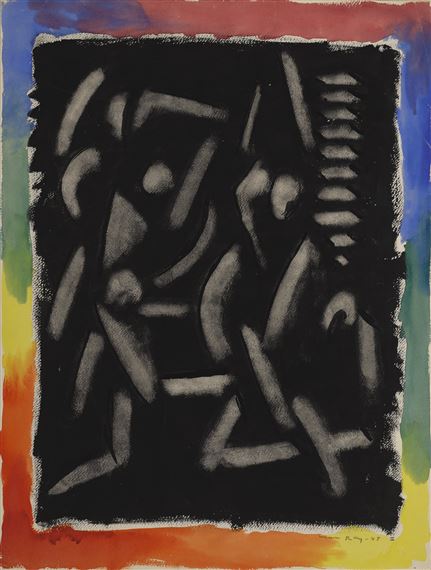 Man Ray | Figures on Black Background (1945) | MutualArt