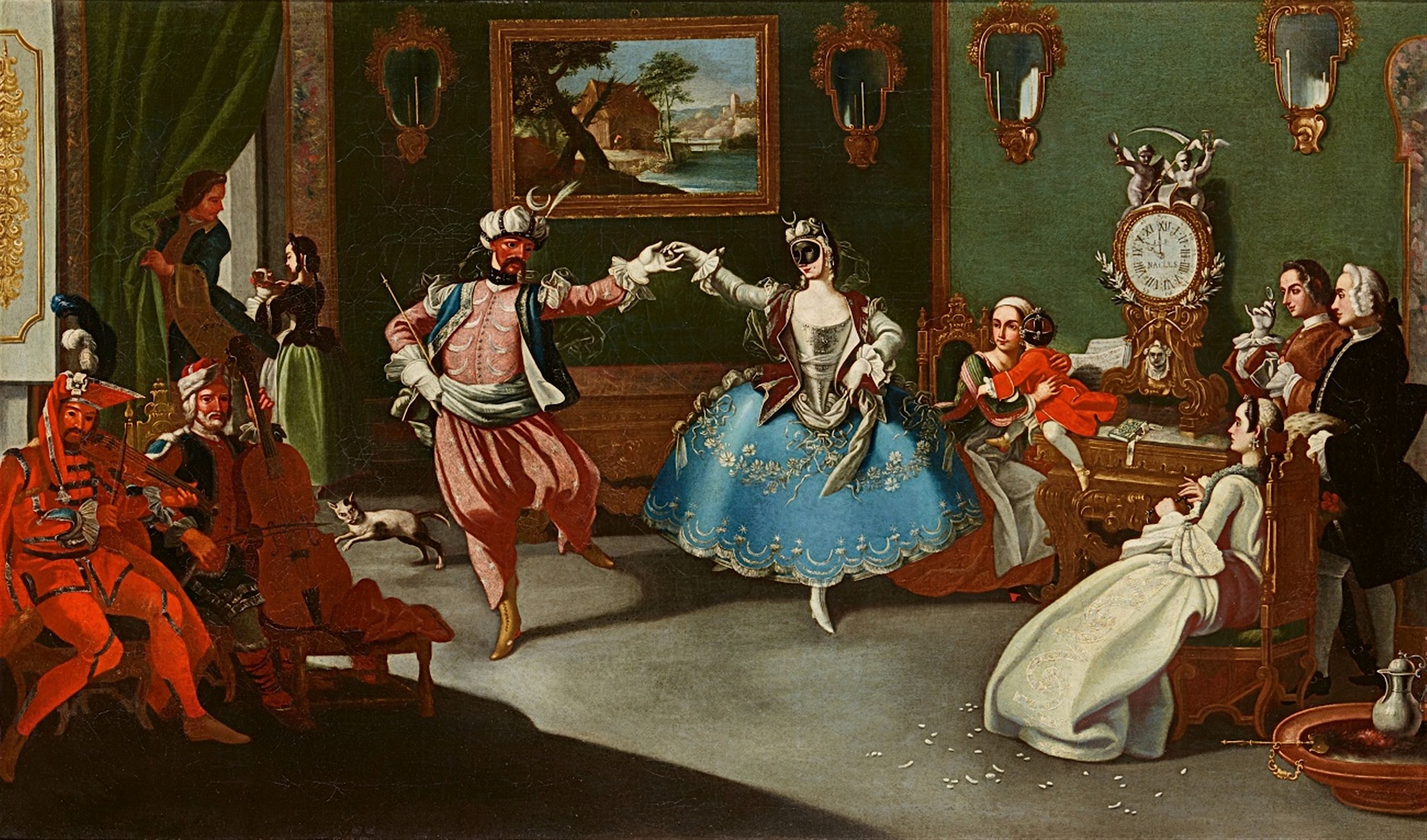 Filippo Falciatore | Costume Ball in a Salon | MutualArt